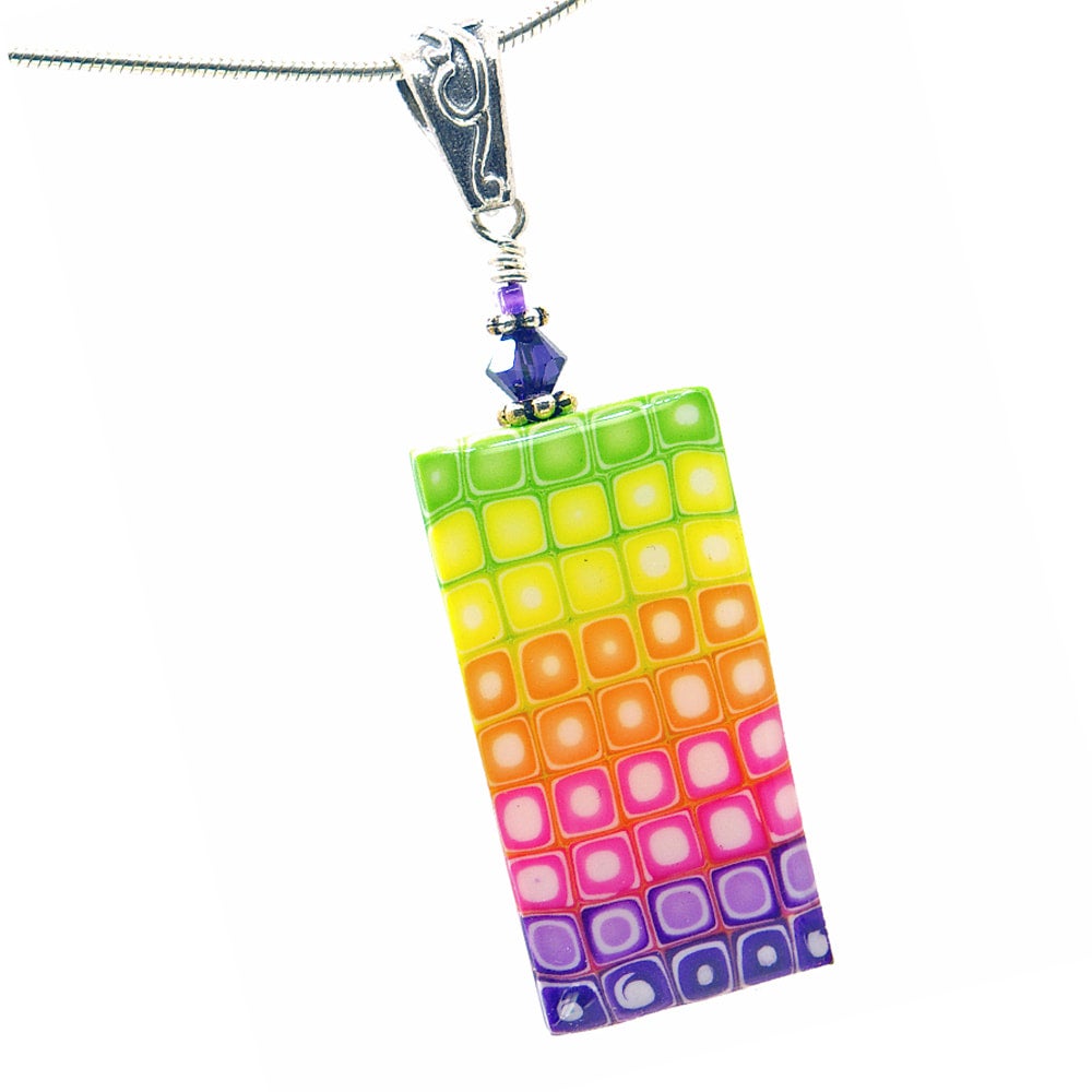 Pixelated Candy, Polymer Clay Jewelry | Jennifer Patterson Designs