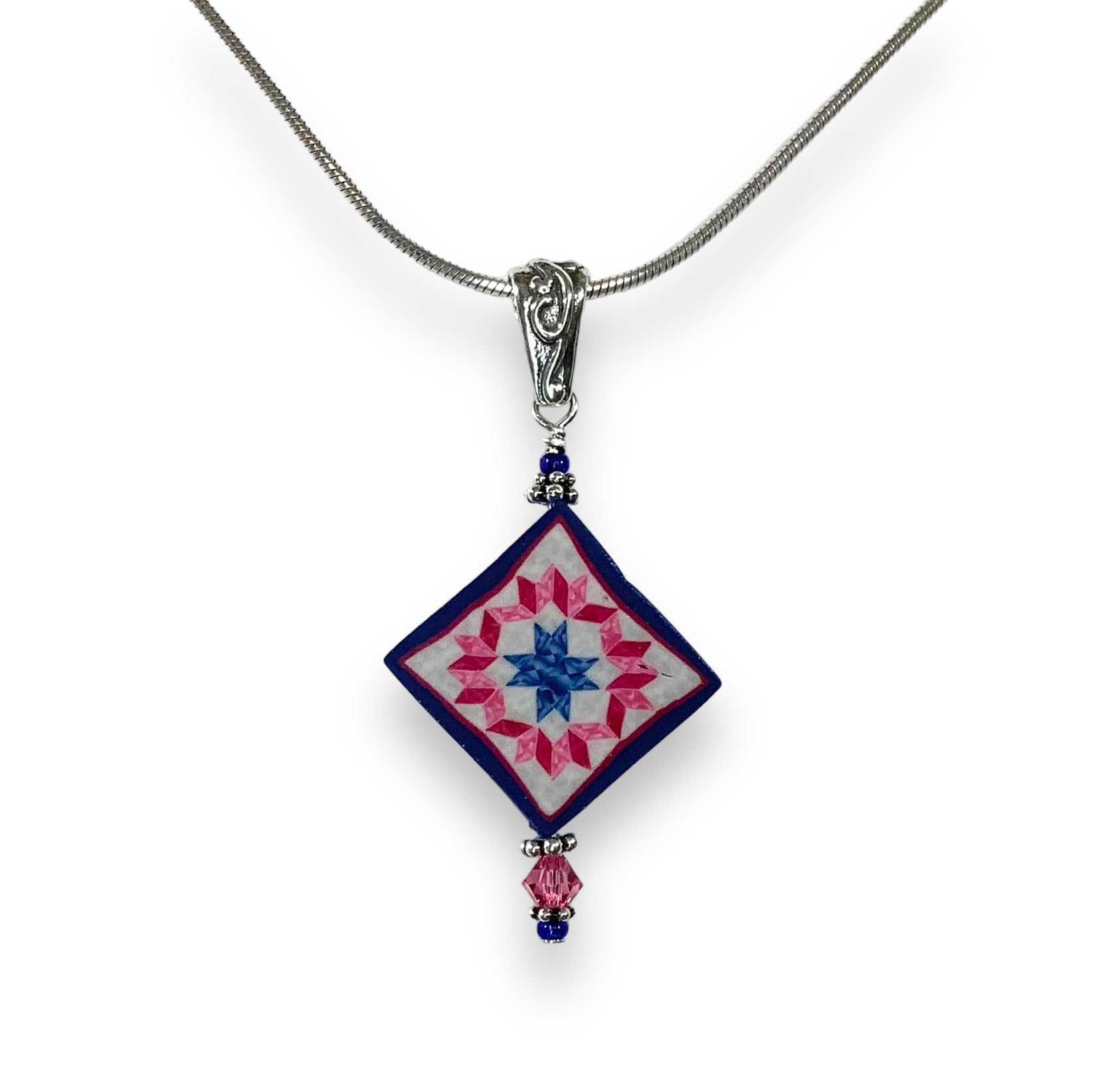 Carpenters Wheel Quilt Block Jewelry / Quilted in Clay | Jennifer ...